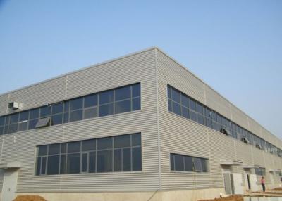 China Waved wall panel fireproof glass wool steel structure workshop for sale