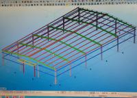 China Light Weight Steel Structure Warehouse Design Fabricate With 90km / H Wind Load for sale