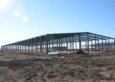 China Thermal Insulation Structural Steel Warehouse , Fireproof Metal Workshop Building for sale
