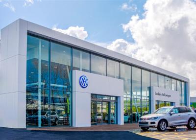 China Galvanized Steel Multi Car Showroom , 36.6m Span Large Car Showrooms for sale