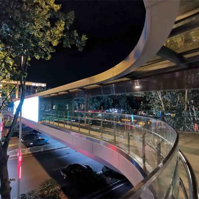 China Butt Weld Sa.2.5 Q235B Steel Pedestrian Overpass Bridge for sale