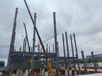 China Prefabricated Multi-Storey Structural Steel Frame Building Construction Q355 Grade for sale