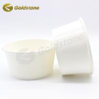 China Eco Friendly Paper Bowls White Square Bottom White Disposable Bowls For Hot Soup for sale