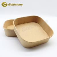 China White Square Bottom Paper Bowl For Restaurants Cafes Food Trucks for sale