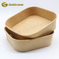 China White Square Bottom Paper Bowl For Restaurants Cafes Food Trucks for sale