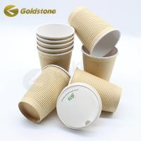 China 8oz Secure Lids Coffee Disposable Drinking Cups For On - The - Go Consumption for sale