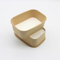 China 500ml Food-Safe And Versatile Rectangular Paper Bowls For Salads Pasta Desserts for sale