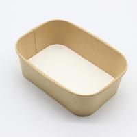 China 500ml Food-Safe And Versatile Rectangular Paper Bowls For Salads Pasta Desserts for sale