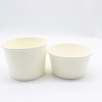 China Recycled  White Disposable Paper Bowl Reduces Waste 260 18PE for sale