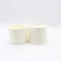 China Recycled  White Disposable Paper Bowl Reduces Waste 260 18PE for sale