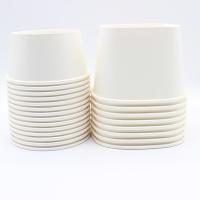 China Eco Friendly Paper Bowls White Square Bottom White Disposable Bowls For Hot Soup for sale