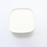 China Eco Friendly Paper Bowls White Square Bottom White Disposable Bowls For Hot Soup for sale