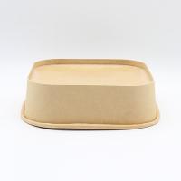 China White Square Bottom Paper Bowl For Restaurants Cafes Food Trucks for sale