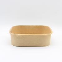 China White Square Bottom Paper Bowl For Restaurants Cafes Food Trucks for sale