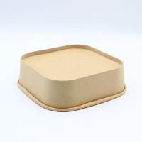 China White Square Bottom Paper Bowl For Restaurants Cafes Food Trucks for sale