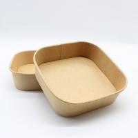 China White Square Bottom Paper Bowl For Restaurants Cafes Food Trucks for sale