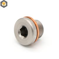 China Alloy CNC Turning Fastener Round Parts for Auto Oil Drain Valve Plug Brass Plug Part for sale