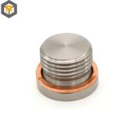 China Alloy CNC Turning Fastener Round Parts for Auto Oil Drain Valve Plug Brass Plug Part for sale