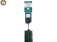 China Custom by Stainless Steel Pet Waste Station Post Dog Poop Bag Dispenser Station Metal Processing Machine Part for sale