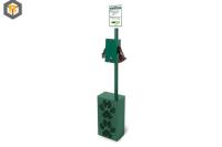 China Custom by Stainless Steel Pet Waste Station Post Dog Poop Bag Dispenser Station Metal Processing Machine Part for sale