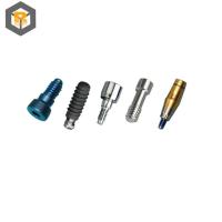 China Custom Dental Implant Abutment Titanium Alloy Retaining Screws Straight Plural Abutment Precision Machining Part for sale