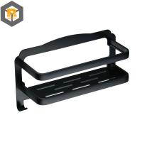 China 2D/3D Custom Bathroom Shower Shelf Black Self Adhesive Shower Caddy Machine Part for sale