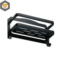 China 2D/3D Custom Bathroom Shower Shelf Black Self Adhesive Shower Caddy Machine Part for sale