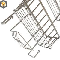 China Decorative Bathroom Metal Shower Caddy with Hook and Shampoo Display Basket Over Bathtub for sale