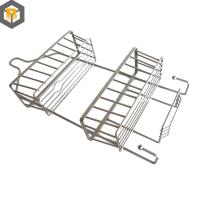 China Decorative Bathroom Metal Shower Caddy with Hook and Shampoo Display Basket Over Bathtub for sale