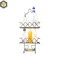 China 2 Tier Iron Metal Bath Corner Hanging Shower Caddy Custom by 2D/3D/Drawing Spare Part for sale
