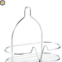 China Custom by 2D/3D/drawing Dual Layer Bathroom Shampoo Storage Rack Wall Mount Shelving for sale