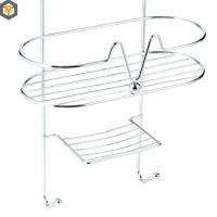 China Custom by 2D/3D/drawing Dual Layer Bathroom Shampoo Storage Rack Wall Mount Shelving for sale