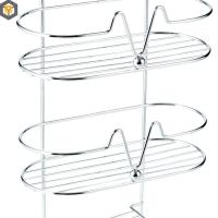 China Custom by 2D/3D/drawing Dual Layer Bathroom Shampoo Storage Rack Wall Mount Shelving for sale