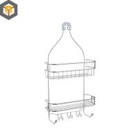 China Hanging Bathroom Shower Caddy with Hooks and Bathroom Storage Custom by 2D/3D for sale
