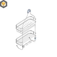 China Hanging Bathroom Shower Caddy with Hooks and Bathroom Storage Custom by 2D/3D for sale