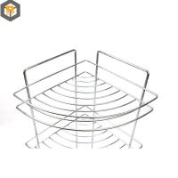 China Custom 2D/3D Drawing Bathroom Tools 3 Tier Shower Storage Rack Corner Standing Towel Caddy for sale