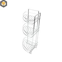 China Custom 2D/3D Drawing Bathroom Tools 3 Tier Shower Storage Rack Corner Standing Towel Caddy for sale