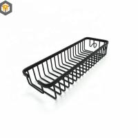 China 2D Custom Shower Caddy Black Rustproof Waterproof Shelf Baskets Strong Load Capacity for sale