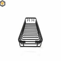 China 2D Custom Shower Caddy Black Rustproof Waterproof Shelf Baskets Strong Load Capacity for sale