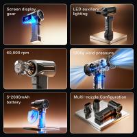 China Monix V8 Portable Electric Leaf Blower Cordless Violent Fan Dust Removal Car Drying Brushless Turbine Motor Mini  Fan for sale