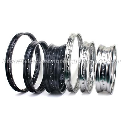 China Aluminum Alloy Motocross Wheel Rims , 17/18/19 Inch Black Dirt Bike Rims for sale