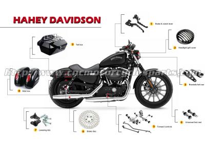 China Oem CNC Aluminum Stainless Steel Polished Harley Harley Davidson Motorcycle Accessories for sale