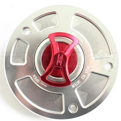China Keyless Motorcycle Fuel Tank Cover Gas Cap With Aluminum Alloy Material for sale