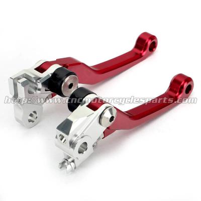 China MX Motorcycle Brake Clutch Lever Clutch Handle Replacement CRF 250R CNC Aluminium Red for sale