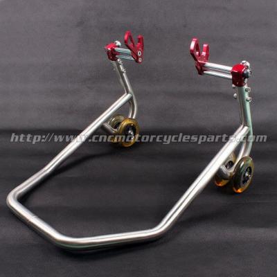 China Aluminum Motorcycle Spare Parts Universal Adjustable Paddock Stands For Street Bike for sale