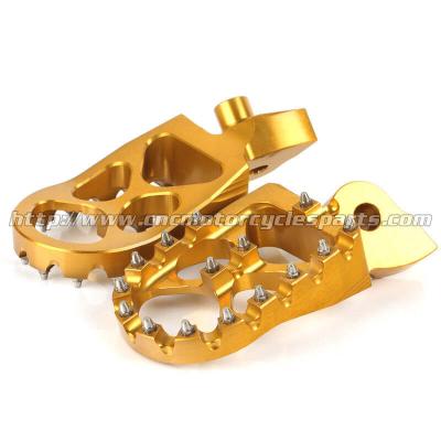 China CNC Billet Aluminum Dirt Bicycle Foot Pegs , 57mm Wide Yamaha WRF 250 450 Foot Pegs for sale
