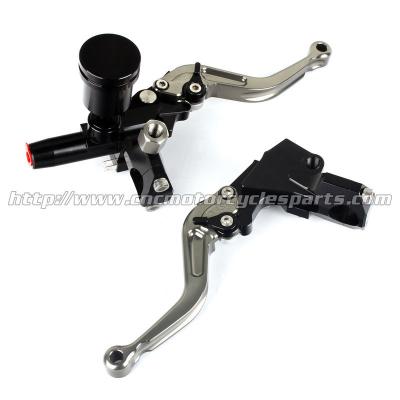 China 7/8 Inch Front Motorcycle Brake Clutch Lever Reservoir Levers For Street Bike for sale