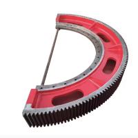 China OEM Custom Casting Ball Mill Girth Gear 208 Teeth 1-45 Modulus Large Diameter Rotary Kiln Ring Gear for sale