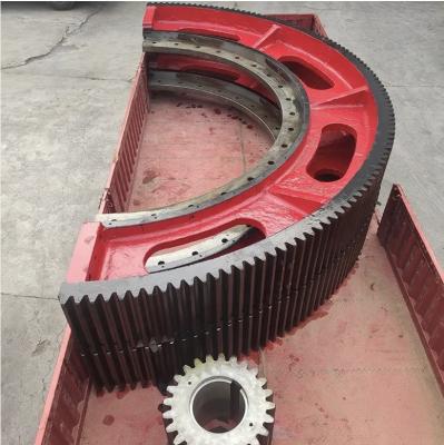 China Custom High Hardness HRC 45-55 Rotary Kiln Girth Gear Big Spur Gear for Industrial Use for sale
