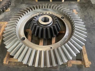 China High Strength Steel Straight Bevel Gear 2.5 Inch Pitch 15 Teeth HRC 58-62 Hardness for sale